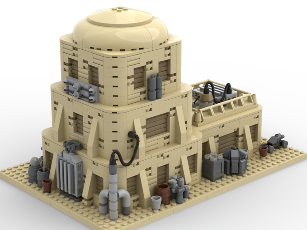 Lego Moc Tatooine Modular Building With Interior 3 Speed Bike