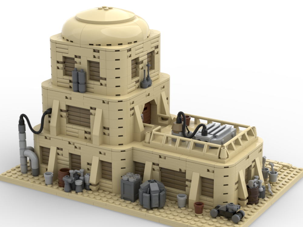 Lego Moc Tatooine Modular Building With Interior 3 Speed Bike