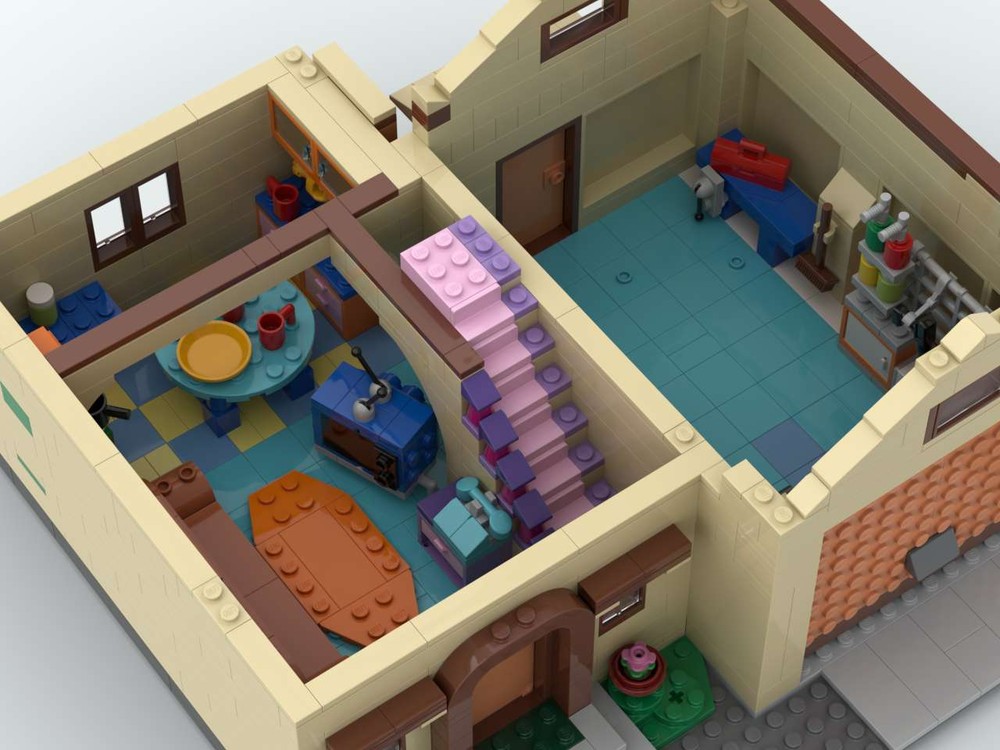 Lego Moc Modular Simpsons House By Just Create Rebrickable Build