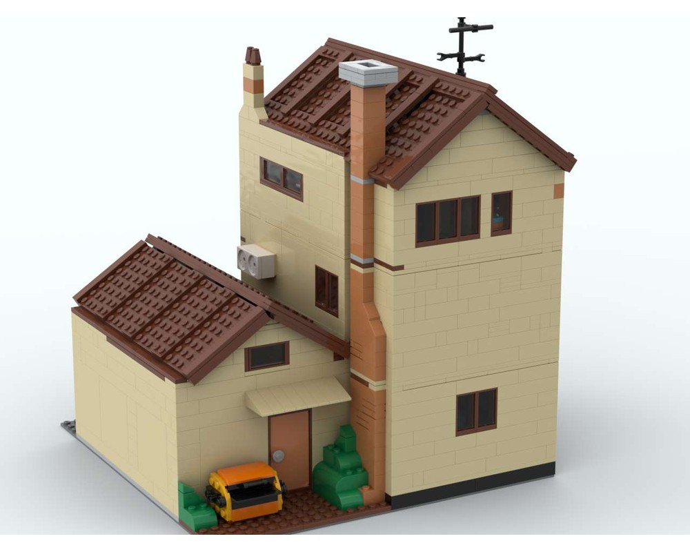 Lego Moc Modular Simpsons House By Just Create Rebrickable Build
