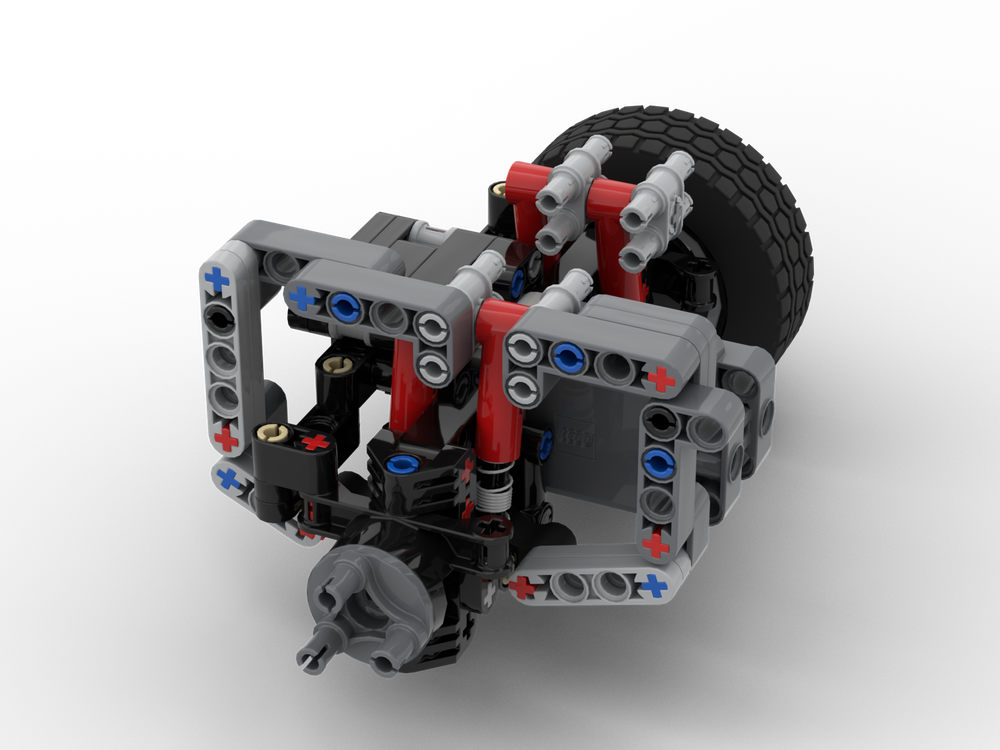 LEGO MOC 13 stud front axle with PU steering and suspension by FT ...