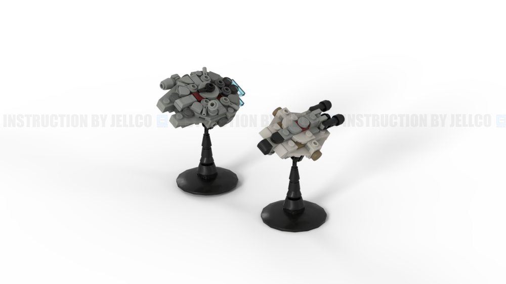 LEGO MOC UltraMicro Size M.Falcon & VCX-100 Ghost by jellco ...