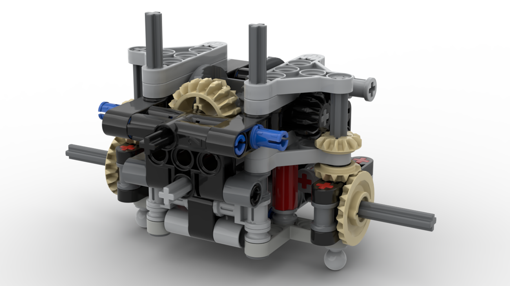 LEGO MOC narrow front axle with drive and steering by Gear mast ...