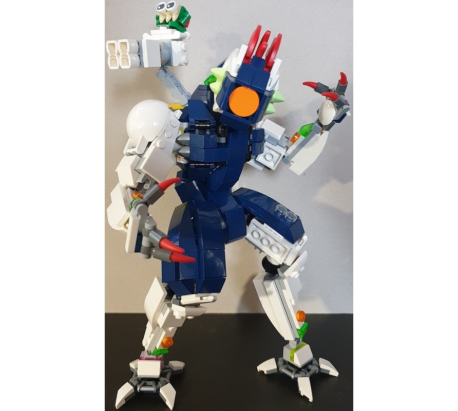 Lego Moc Corrupted Robot By Re Creator Rebrickable Build With Lego