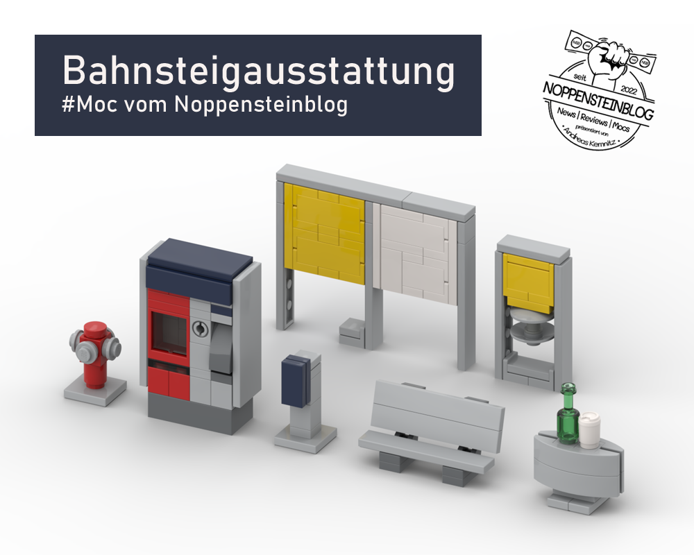 LEGO MOC Bahnsteigausstattung | railway platform equipment by ...