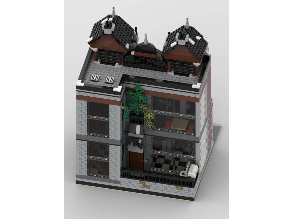 Lego Moc Arkham Asylum Modular By Madwaxbe Rebrickable Build With Lego