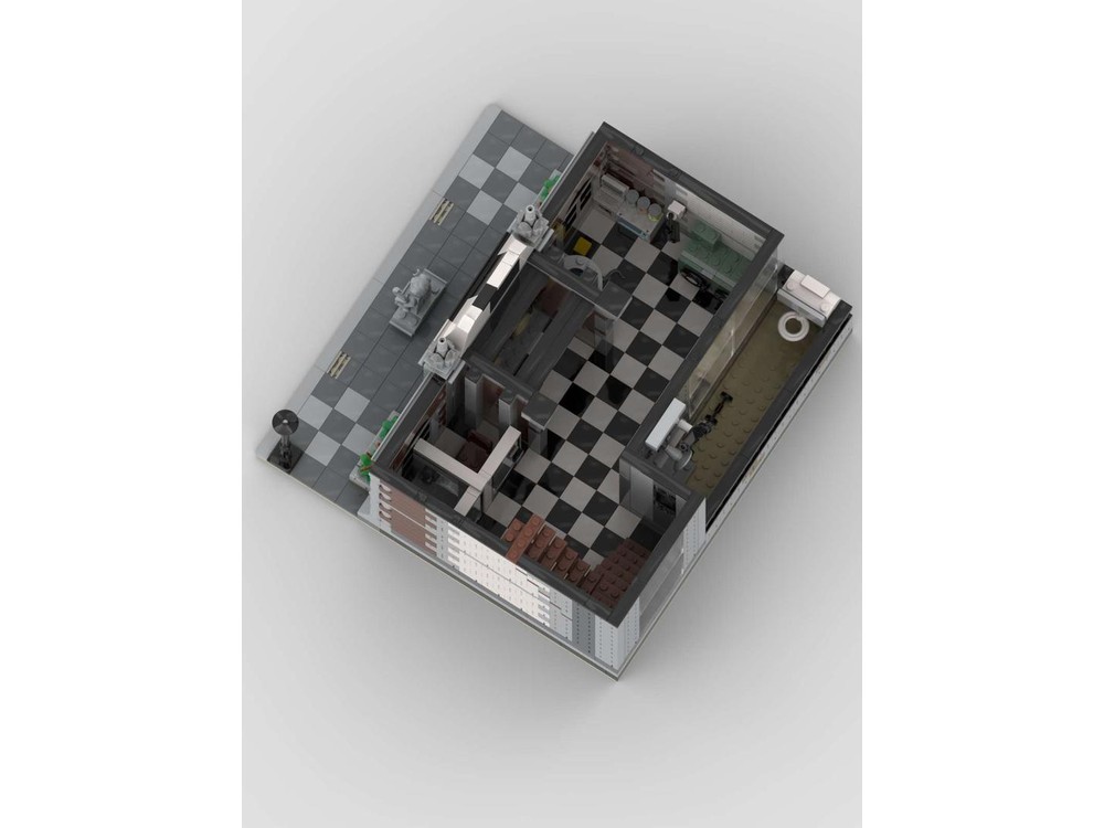 Lego Moc Arkham Asylum Modular By Madwaxbe Rebrickable Build With Lego