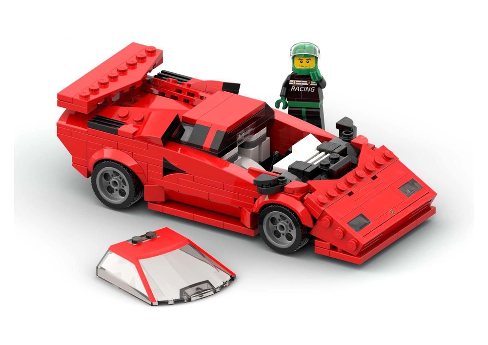 LEGO MOC Lamborghini Countach (Red Version) - Speed Champions 8 Studs ...