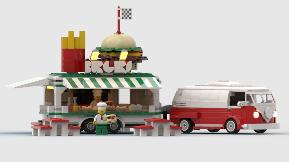 LEGO MOC Street Food - Burgers trailer by BrycCars | Rebrickable ...