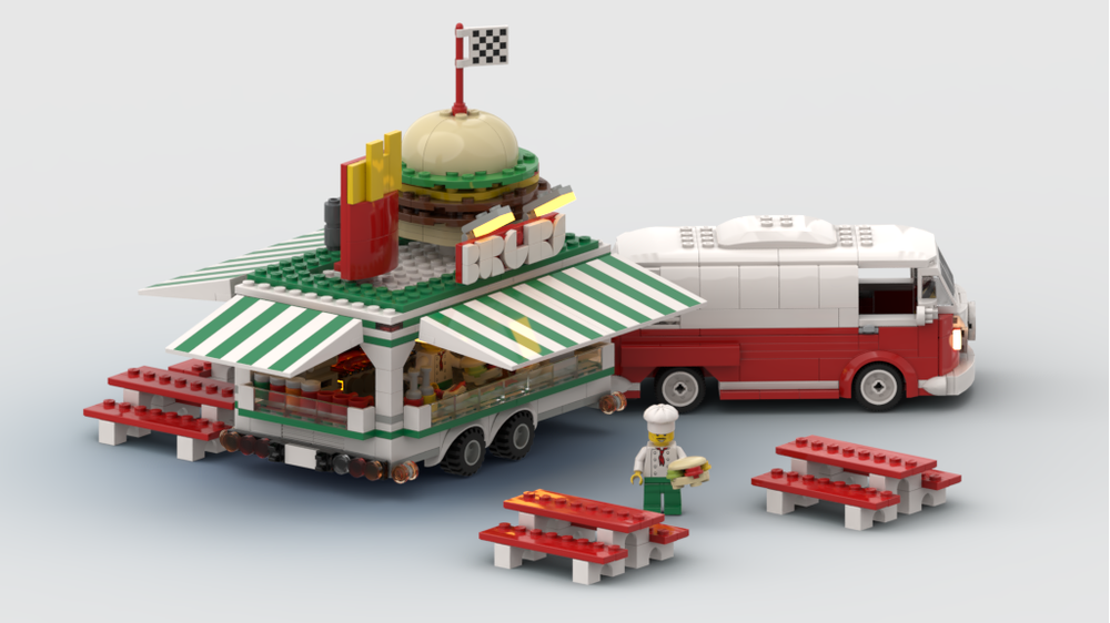 LEGO MOC Street Food - Burgers trailer by BrycCars | Rebrickable ...