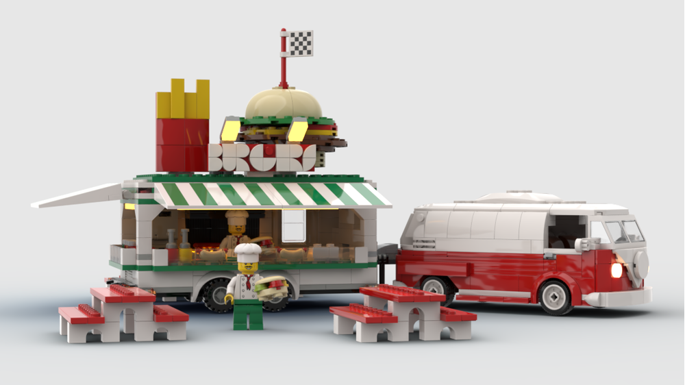 LEGO MOC Street Food - Burgers trailer by BrycCars | Rebrickable ...