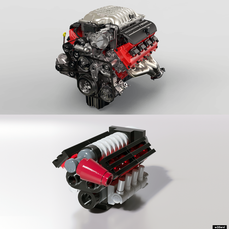 LEGO MOC Engine V8 6.2L HEMI (1:24 scale) by w35wvi | Rebrickable ...