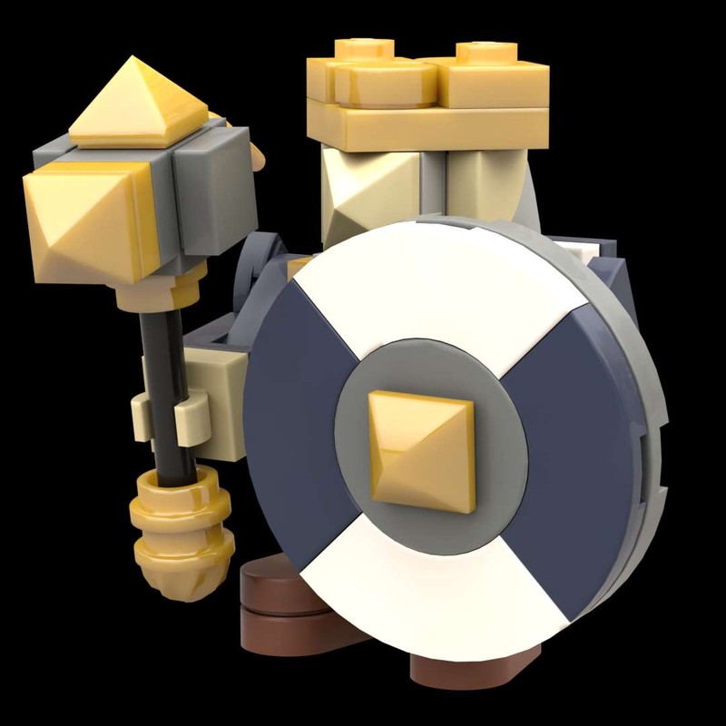 LEGO MOC Medieval Dwarf king with war hammer and shield by dariusdrum ...