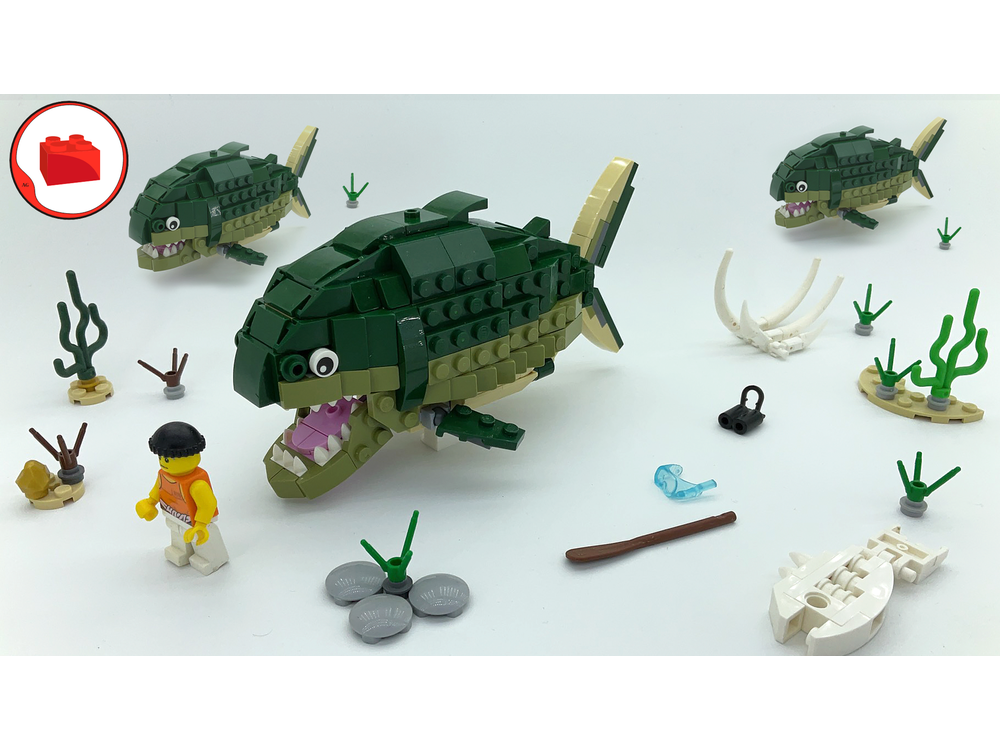 Lego Moc Big Piranha Lego Creator 31121 By Bricks Ideas Rebrickable