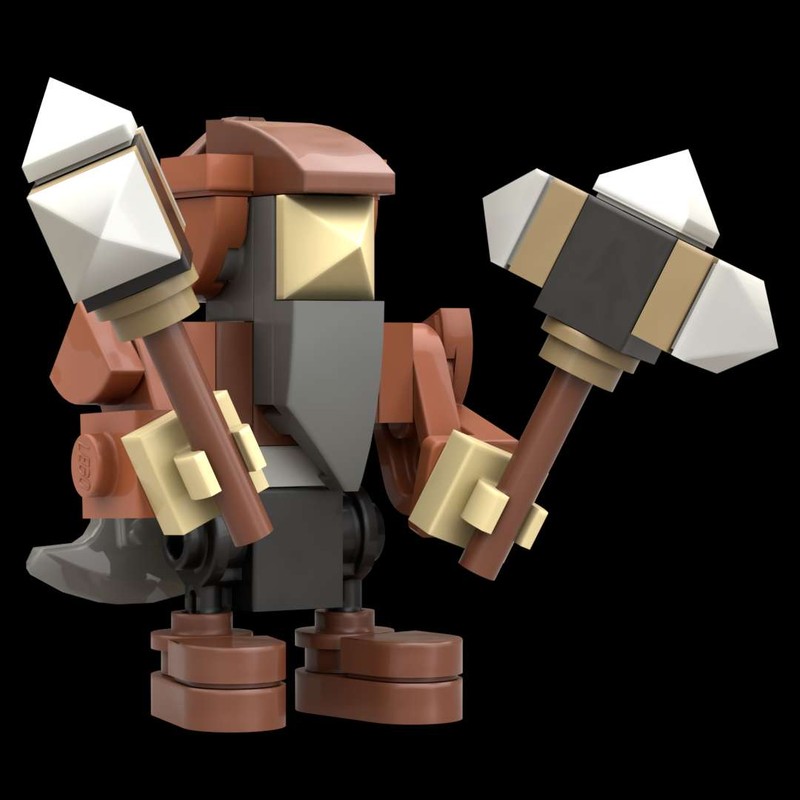 LEGO MOC Medieval Dwarf soldier with two hammers by dariusdrum ...