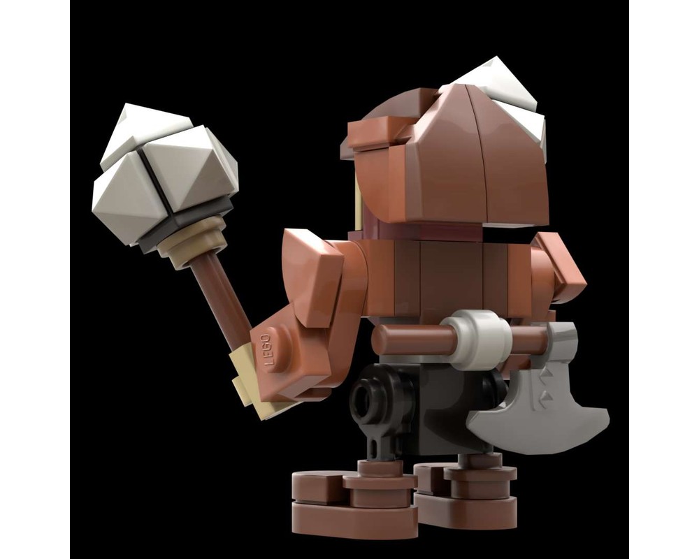 LEGO MOC Medieval Dwarf soldier with two clubs by dariusdrum ...