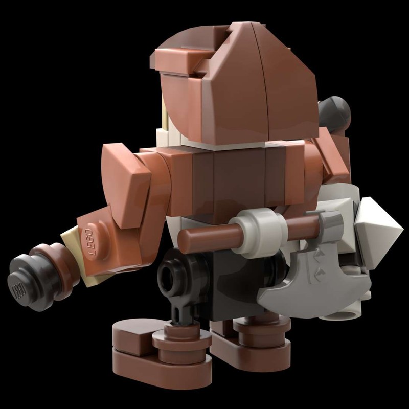 LEGO MOC Medieval Dwarf soldier with flail by dariusdrum | Rebrickable ...