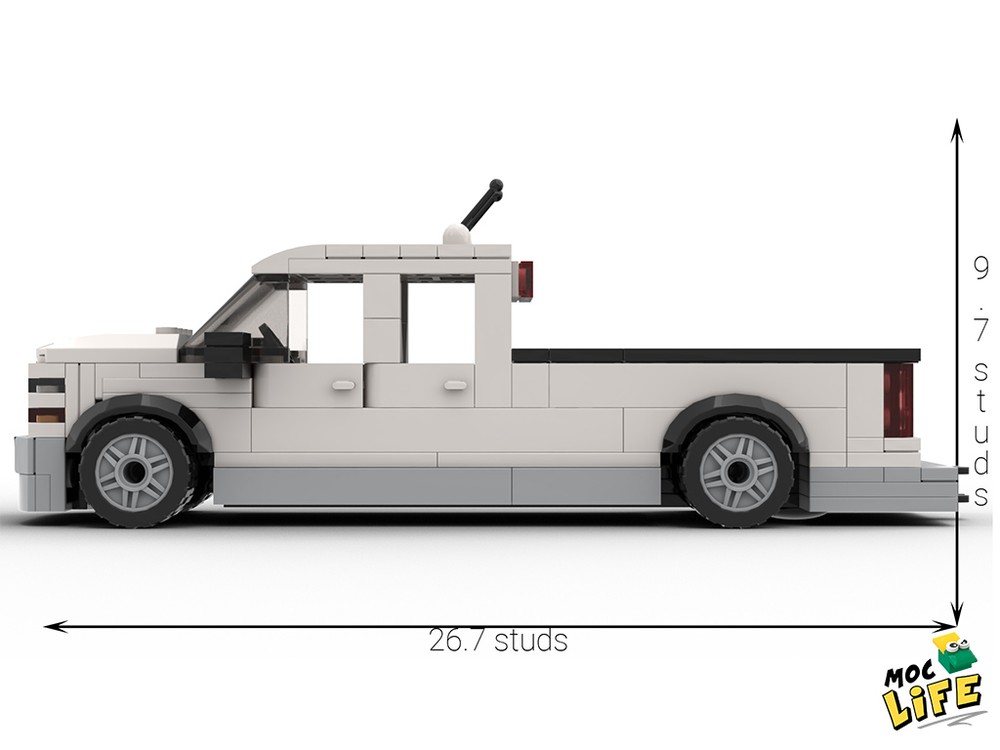 LEGO MOC-100919 Chevrolet Silverado 1500 quad cab long bed slammed by ...
