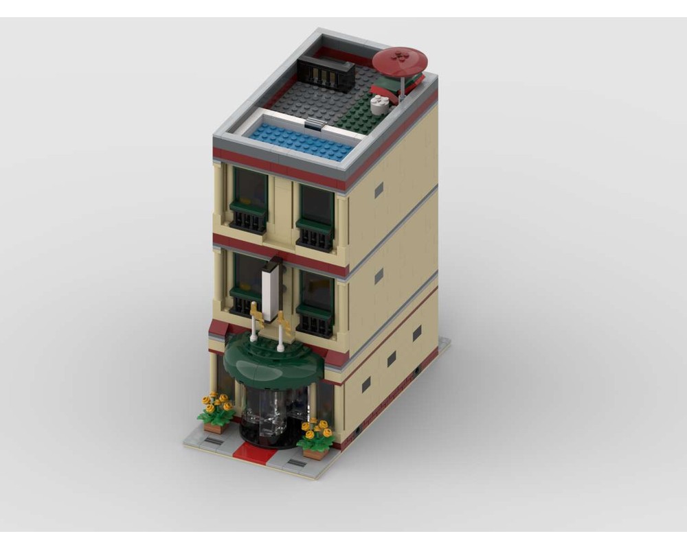 LEGO MOC City Hotel by MadWaxBE | Rebrickable - Build with LEGO