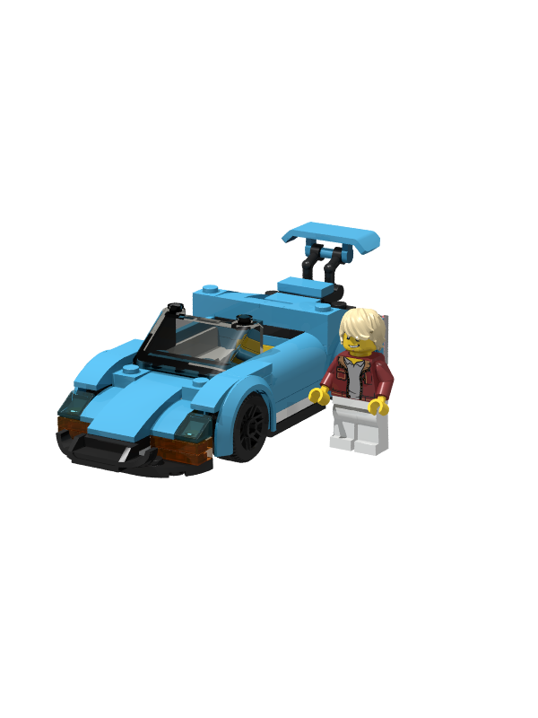LEGO MOC Blue Sports Car by MichaelbandyPilot | Rebrickable - Build ...