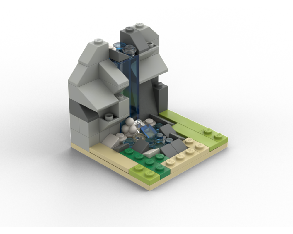 LEGO MOC LEGO Waterfall moc by BrickStudio@ | Rebrickable - Build with LEGO