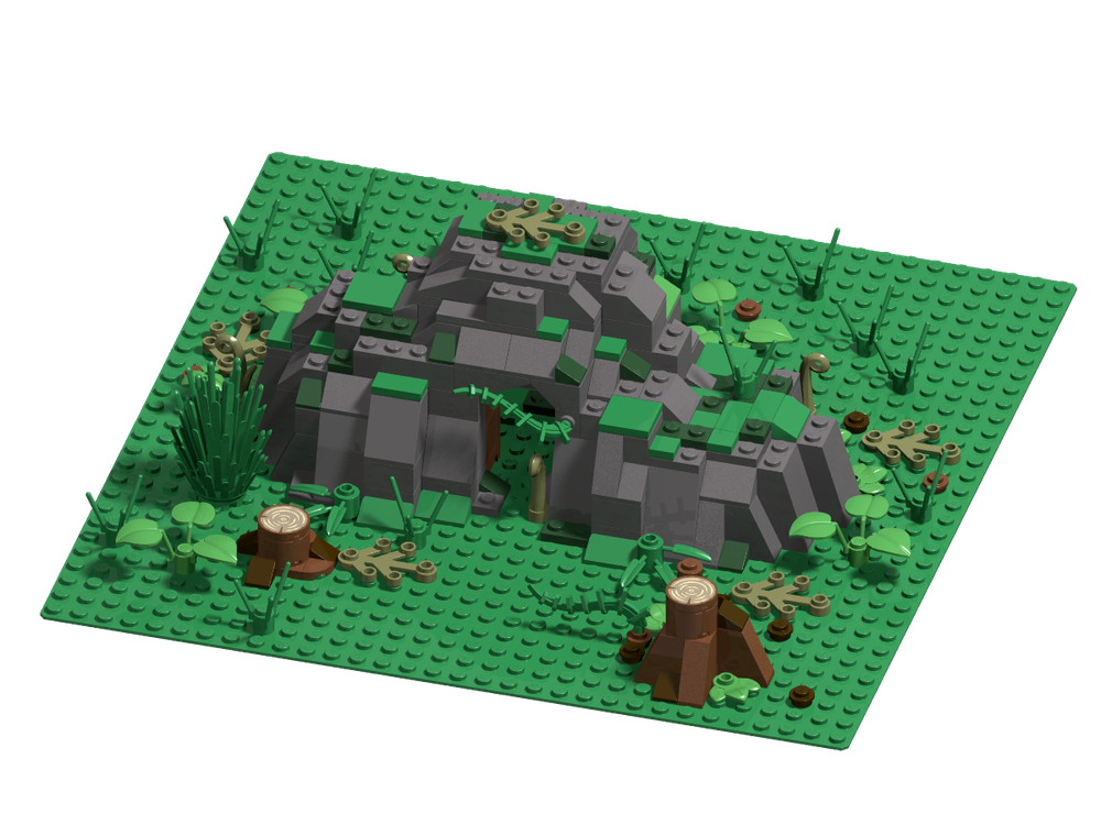LEGO MOC Endor Ewok Hideout "Overgrown Rock" by obiwanklemmobi ...