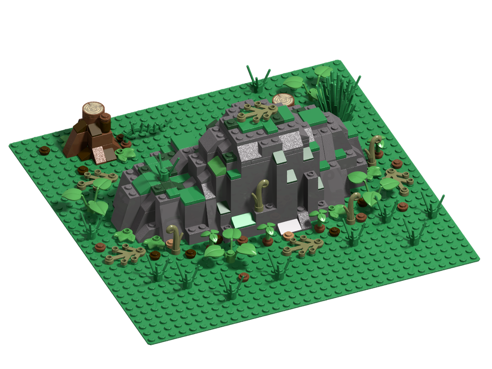 LEGO MOC Endor Ewok Hideout "Overgrown Rock" by obiwanklemmobi ...