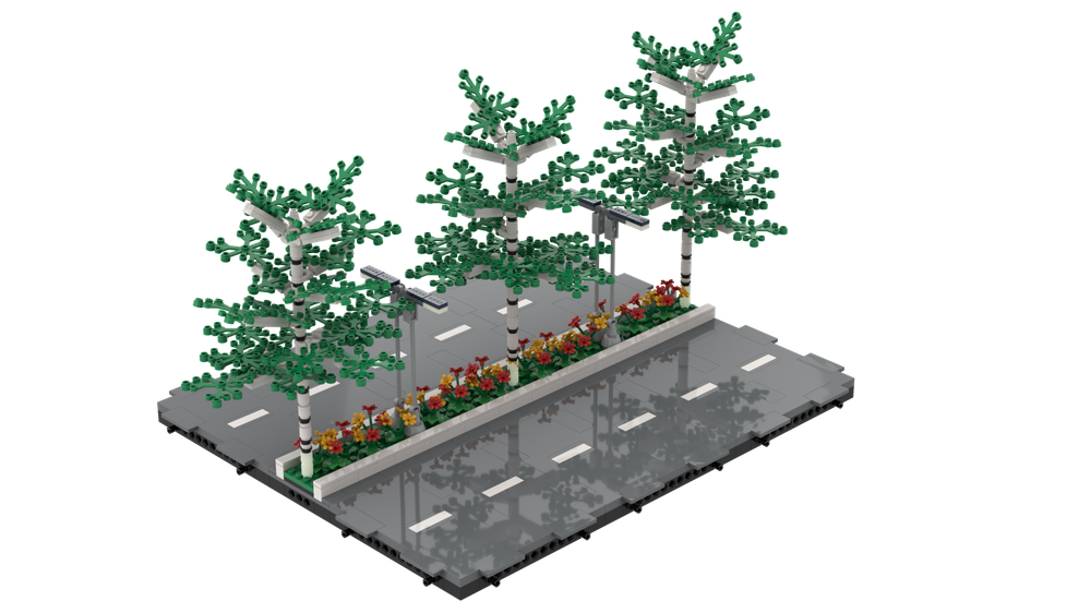 LEGO MOC Brick Builders Road System Double Road Straight by Brick ...
