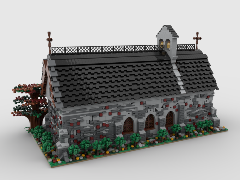 Lego Moc Medieval Church By Alessandromaffioli Rebrickable Build