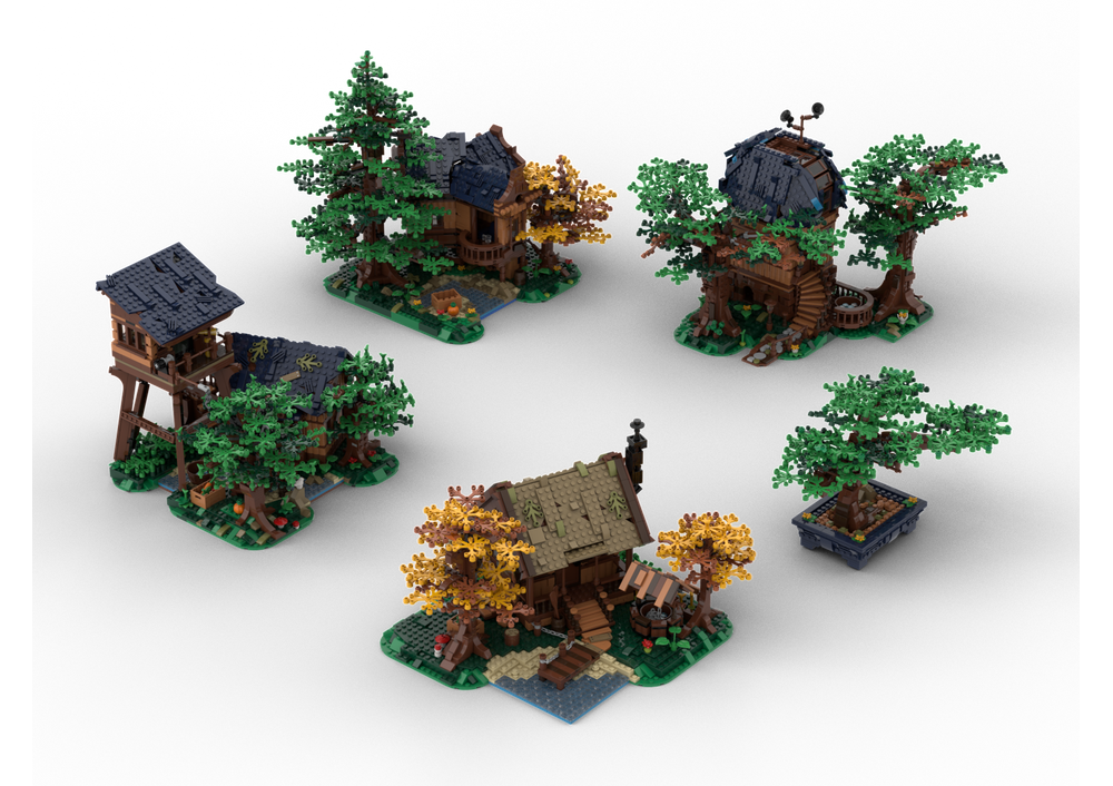 LEGO MOC Tree House Forest Bundle by Gr33tje13 | Rebrickable - Build ...