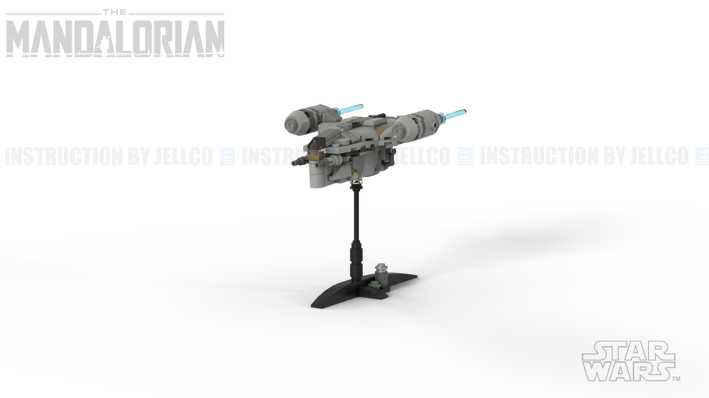 Lego Moc Micro Size Razor Crest By Jellco Rebrickable Build With Lego