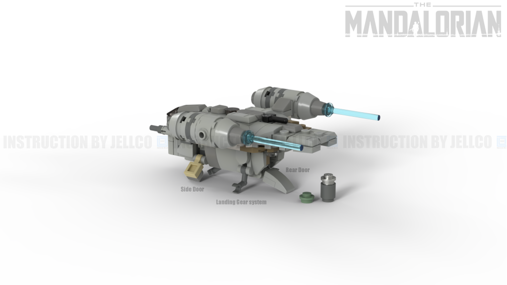 Lego Moc Micro Size Razor Crest By Jellco Rebrickable Build With Lego