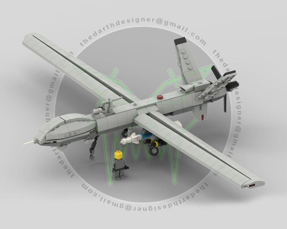 LEGO MOC MQ-9 Reaper UAV | 1:35 Scale by DarthDesigner | Rebrickable ...