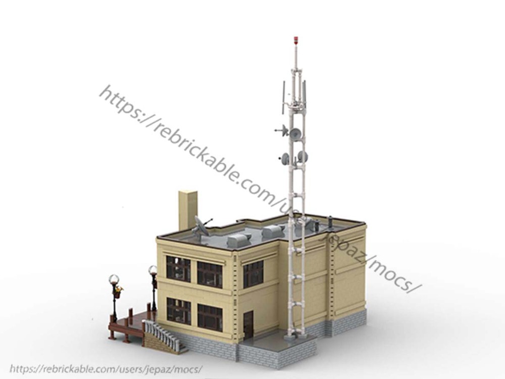 Lego Moc Radio Station By Jepaz Rebrickable Build With Lego