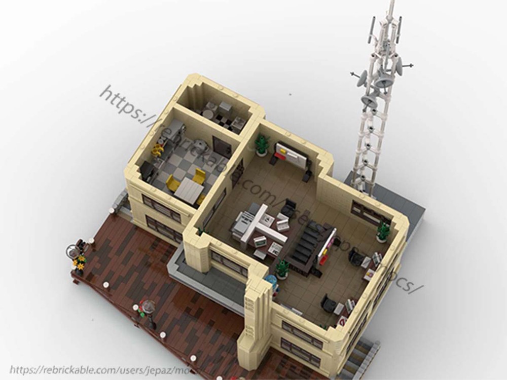 Lego Moc Radio Station By Jepaz Rebrickable Build With Lego