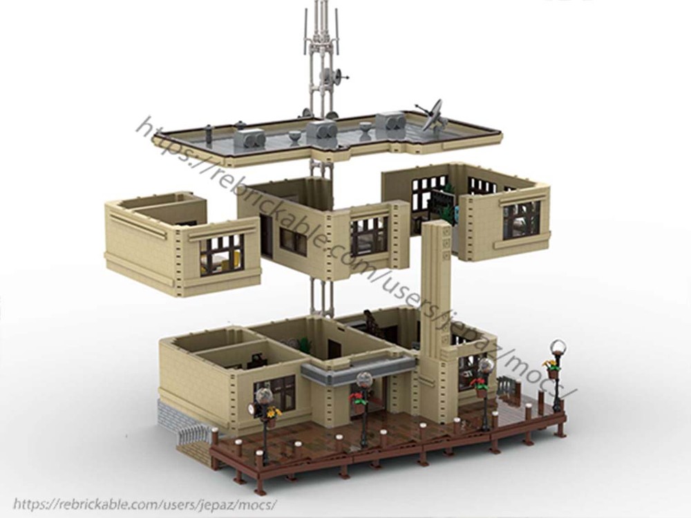 Lego Moc Radio Station By Jepaz Rebrickable Build With Lego