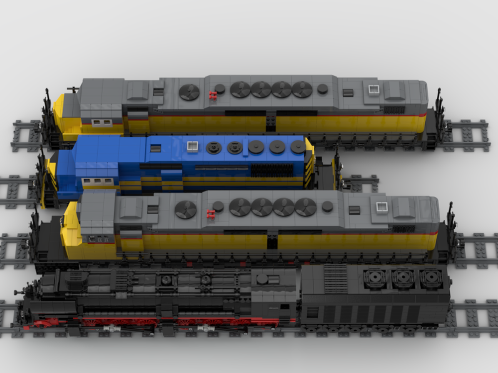 LEGO MOC Legacy DD35A & EMD DDA40X by Your Brick Guy | Rebrickable ...