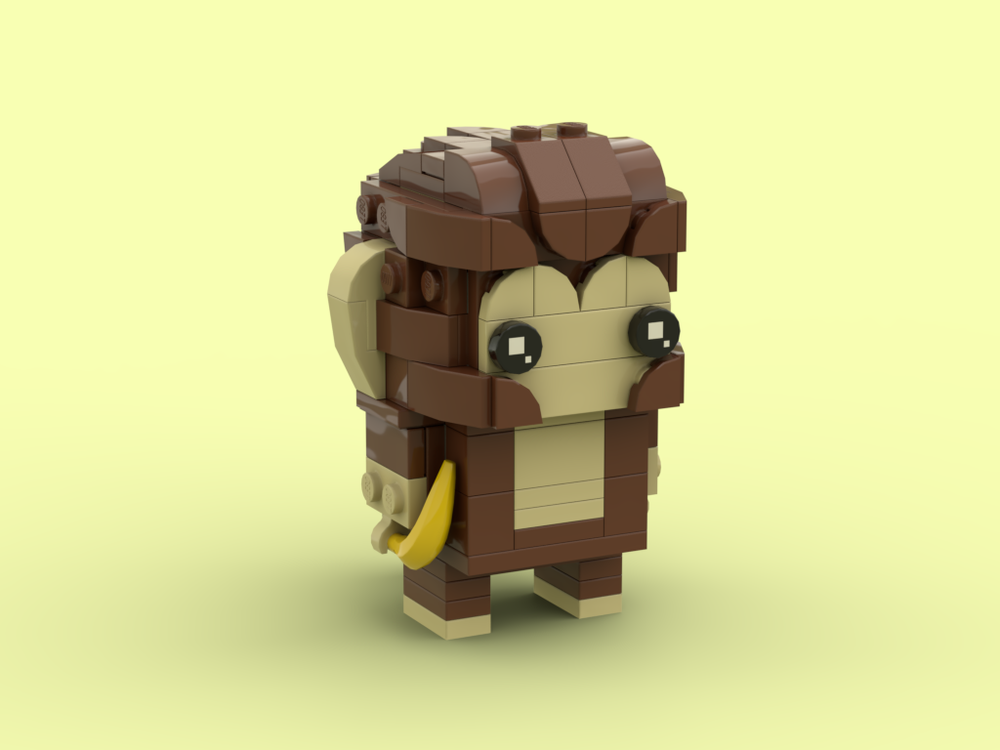 LEGO MOC Monkey Brickheadz by Makary | Rebrickable - Build with LEGO