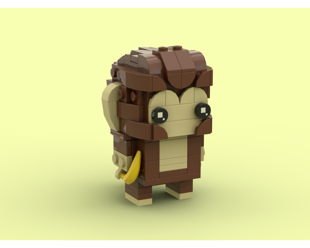 LEGO MOC Monkey Brickheadz by Makary | Rebrickable - Build with LEGO
