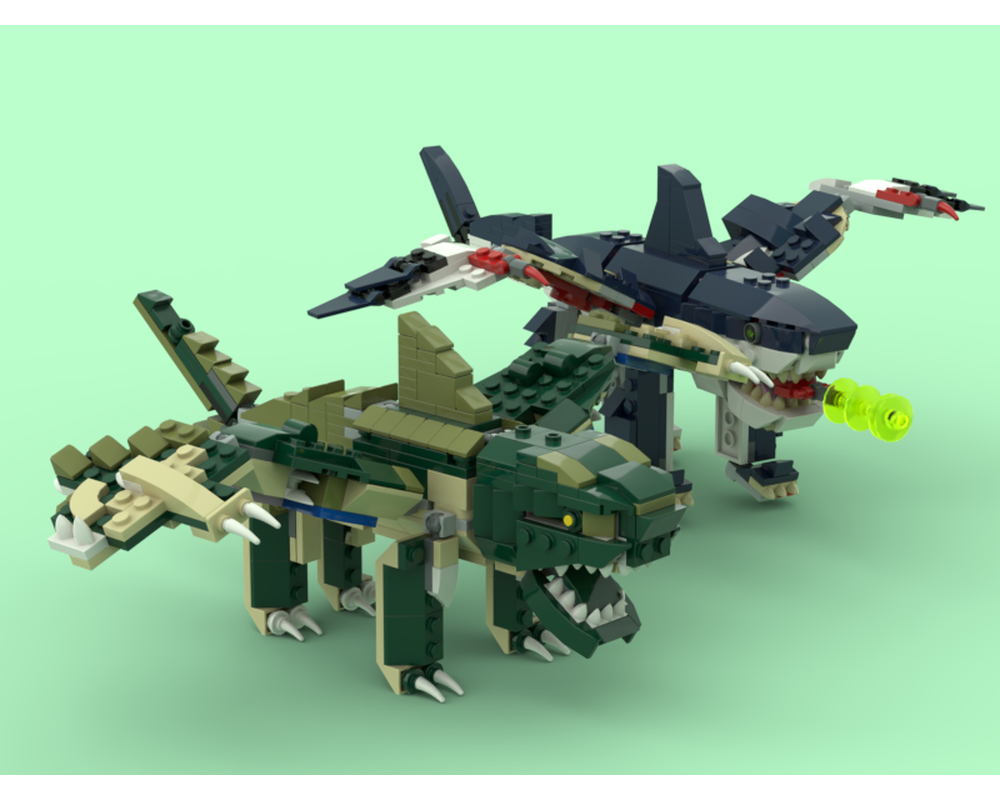Lego Moc 31121 Shark Dragon By Legodesigner Rebrickable Build With Lego