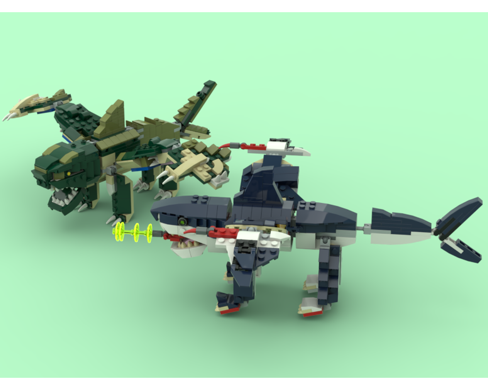 Lego Moc 31121 Shark Dragon By Legodesigner Rebrickable Build With Lego