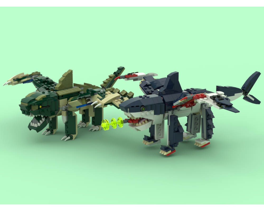 Lego Moc 31121 Shark Dragon By Legodesigner Rebrickable Build With Lego