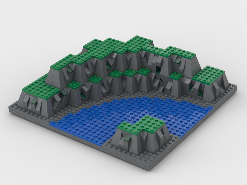 LEGO MOC 3D Baseplate with river by szandris89 | Rebrickable - Build ...