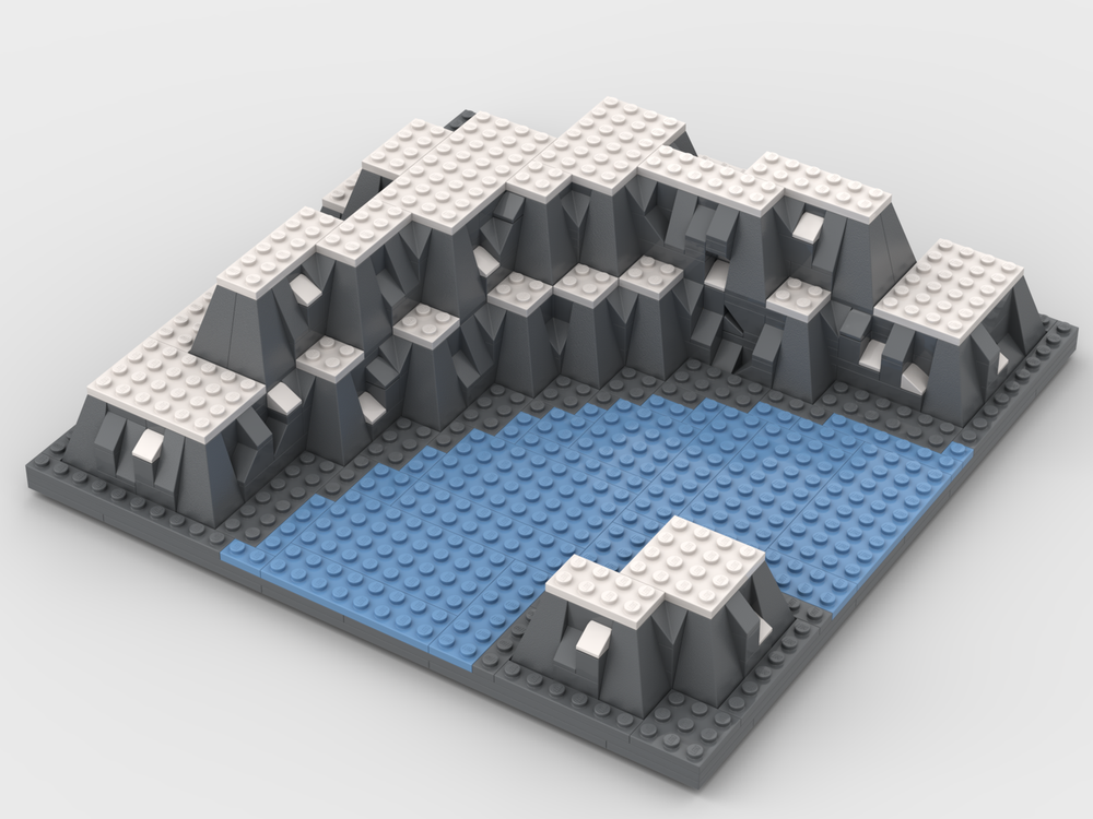 LEGO MOC 3D Baseplate with river by szandris89 | Rebrickable - Build ...