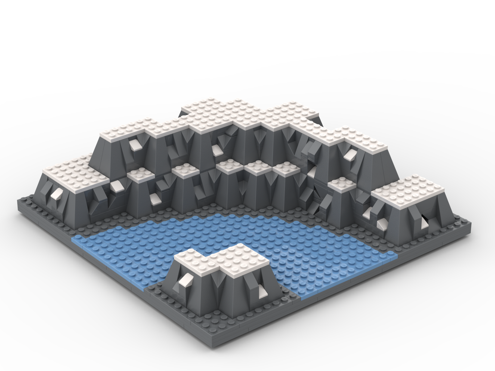 LEGO MOC 3D Baseplate with river by szandris89 | Rebrickable - Build ...