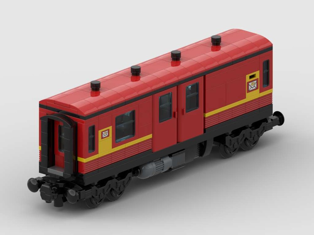 LEGO MOC Red railmailcart by LeFisch | Rebrickable - Build with LEGO