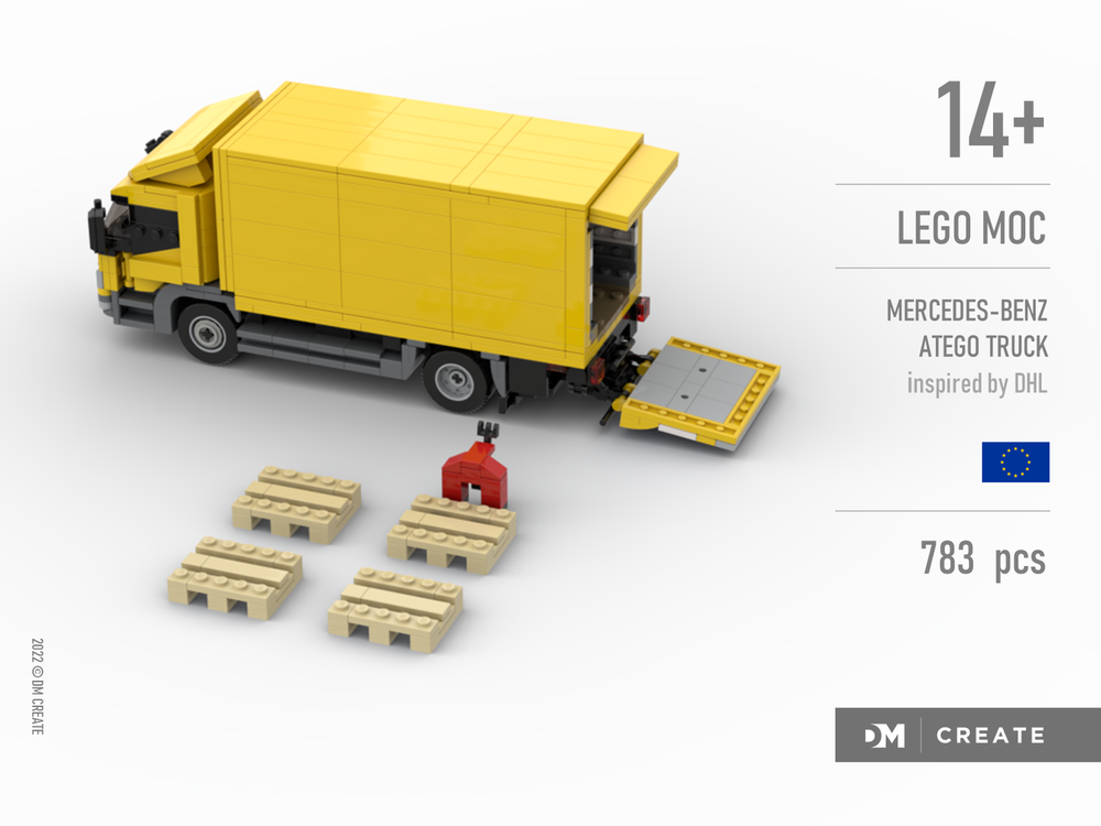 LEGO MOC Mercedes-Benz Atego truck yellow (inspired by DHL) by DMcreate ...