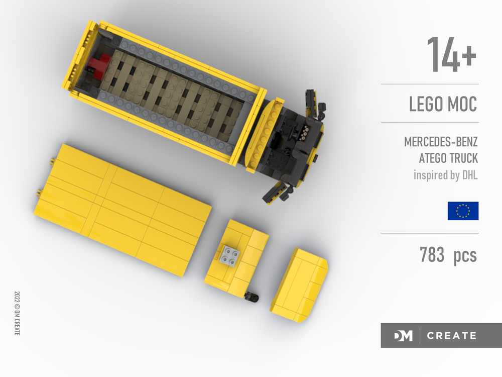 LEGO MOC Mercedes-Benz Atego truck yellow (inspired by DHL) by DMcreate ...