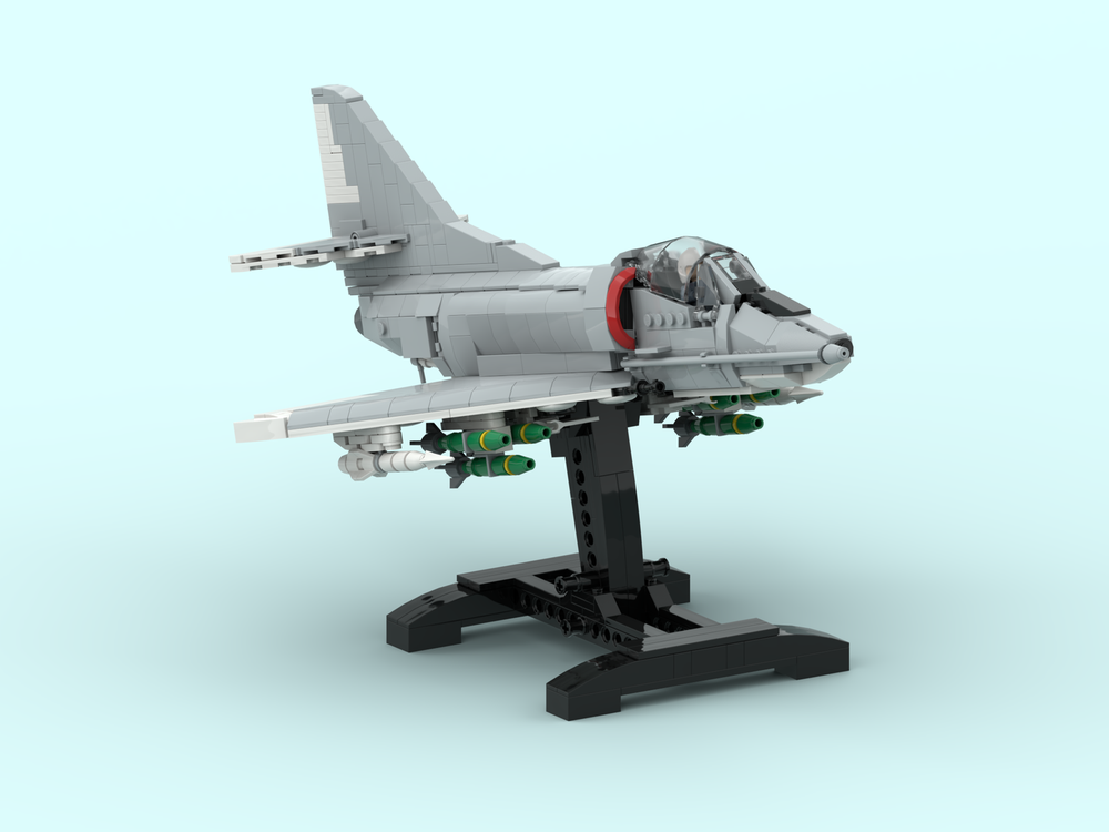 Lego Moc A 4 Skyhawk Stand By Jon Powell Rebrickable Build With Lego