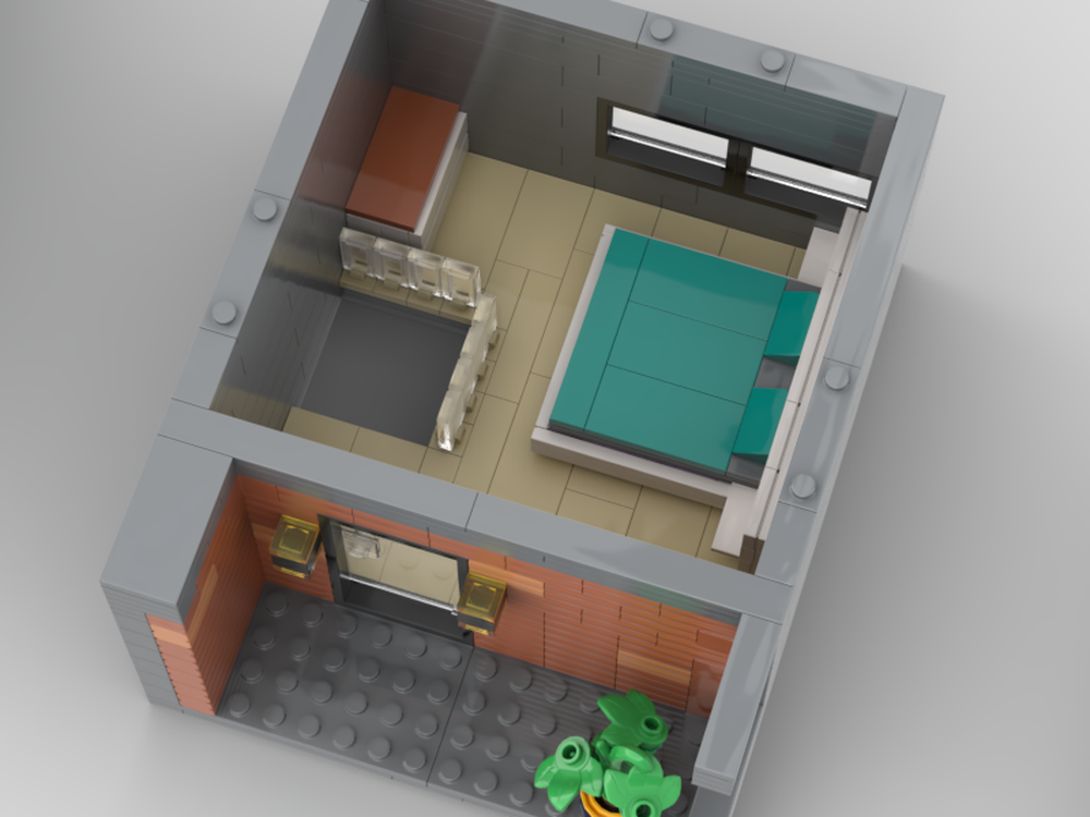 Lego Moc Modular Modern Town House By Chricki Rebrickable Build